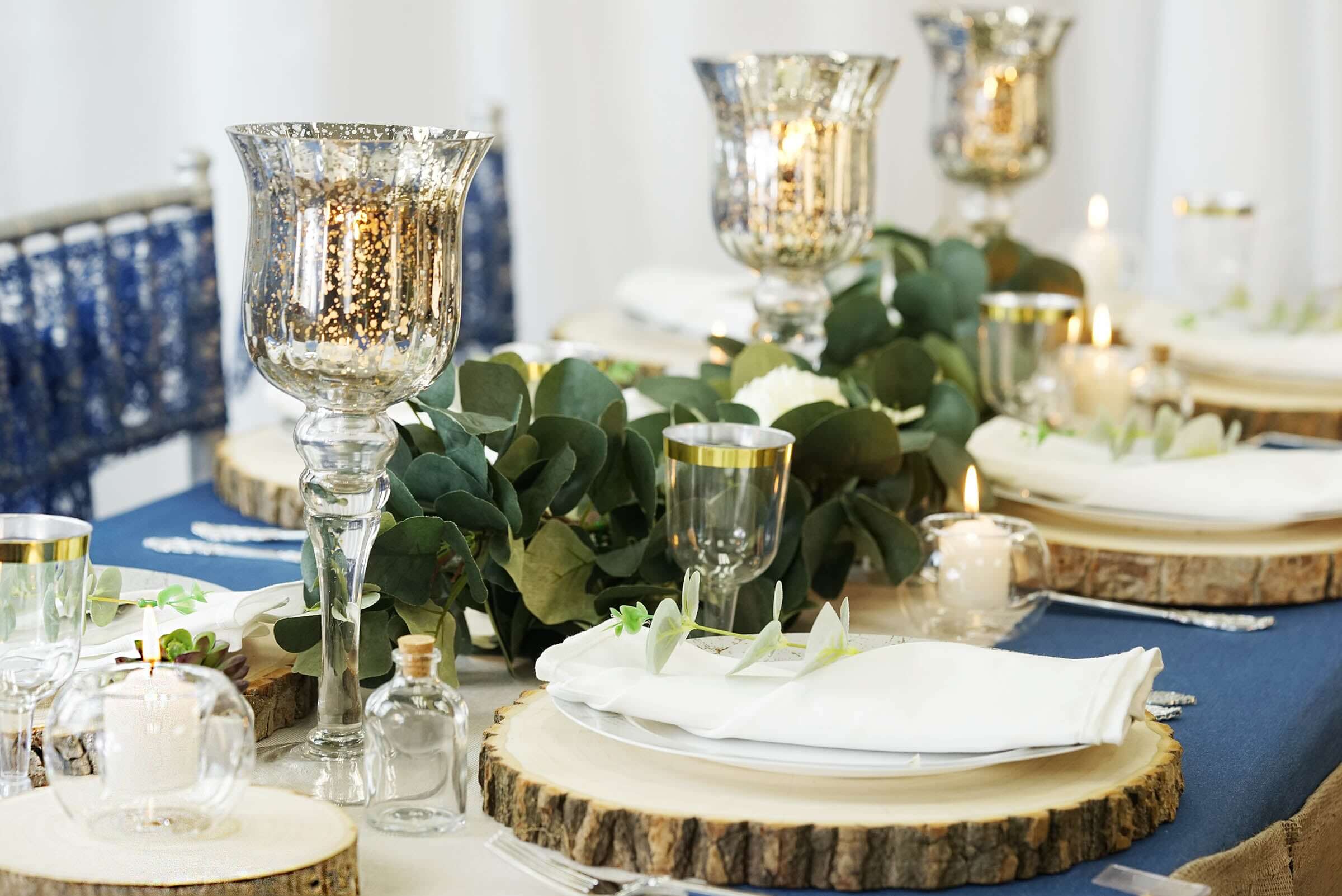 Rustic Glamour: Denim Tablescape from eFavormart | eFavormart