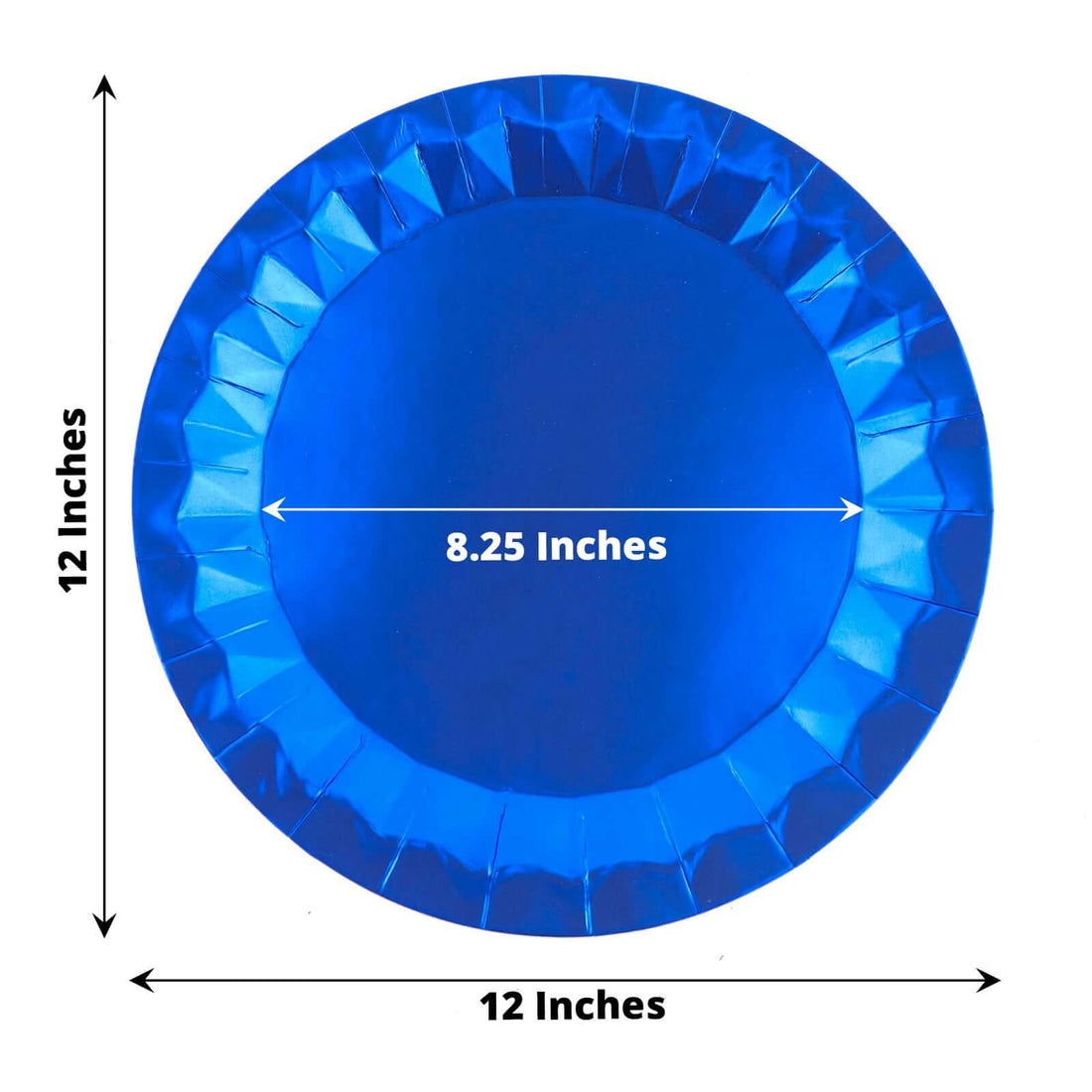 Paper Round Geometric Charger Plates 12" Royal Blue | eFavormart