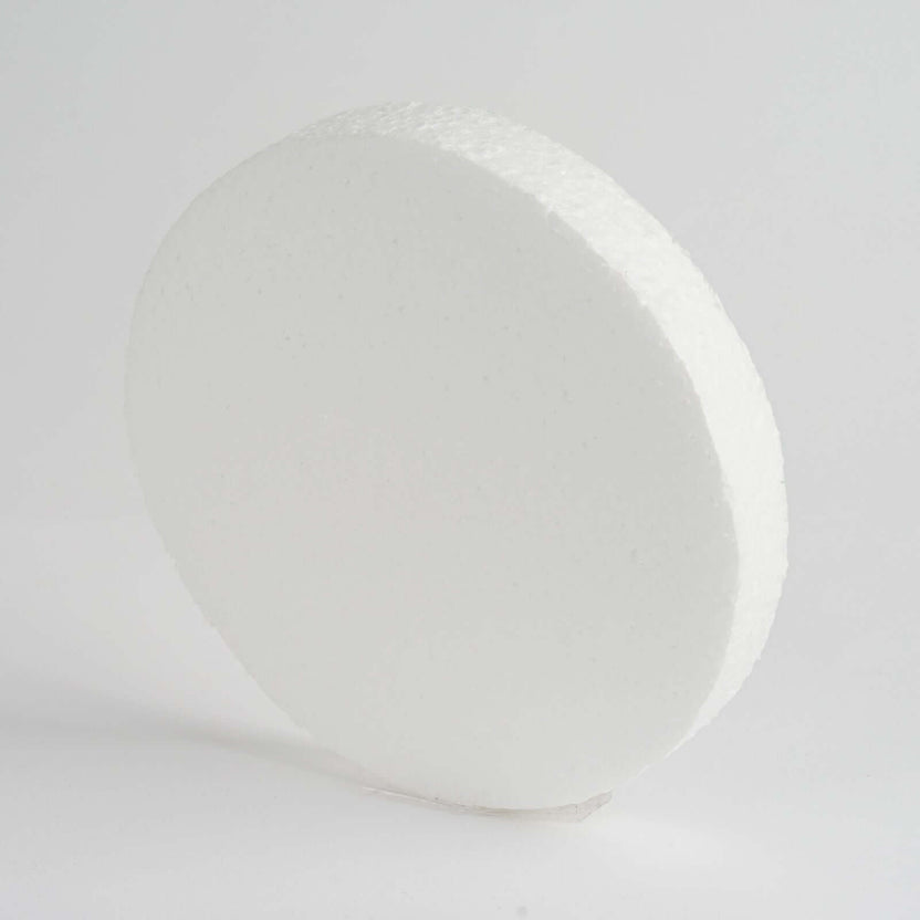 12-Pack 8" White Styrofoam Disc Craft Supplies | eFavormart