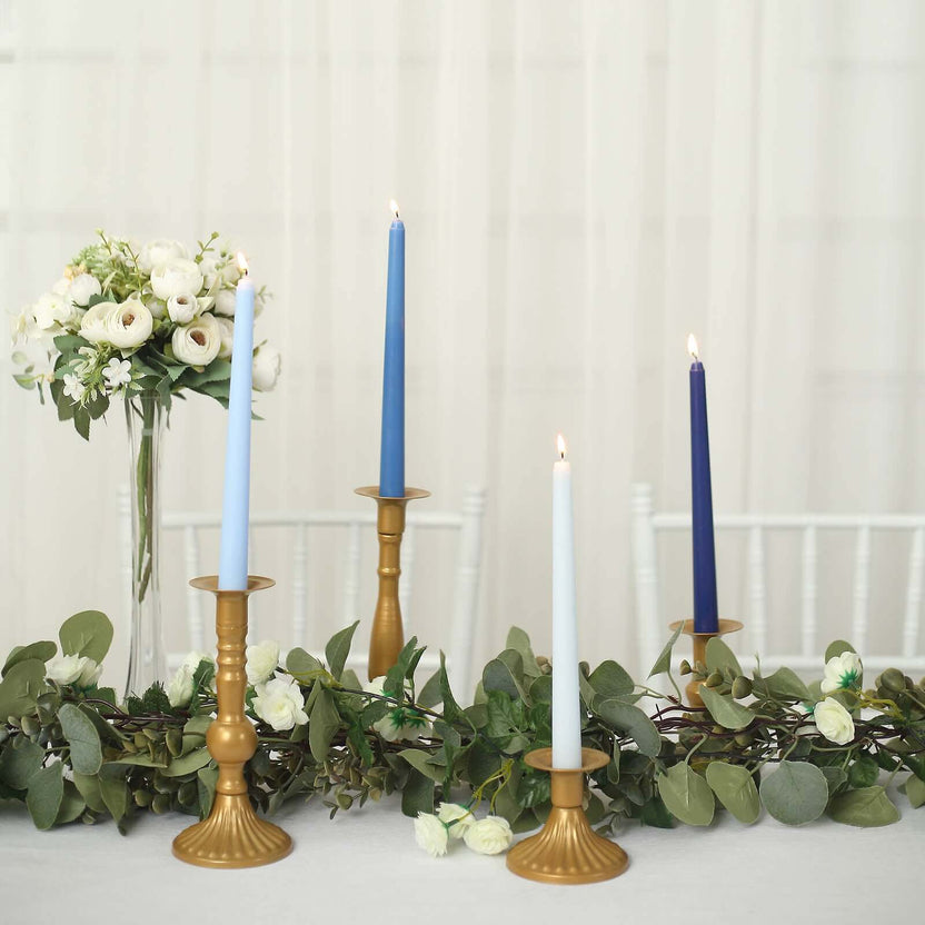 Mixed Blue Taper Candles 12 Pack | eFavormart