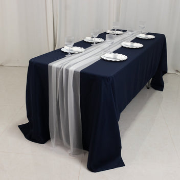 20-Pack White Sheer Table Runner | eFavormart