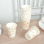 French Toile Paper Cups 9oz White/Gold | eFavormart