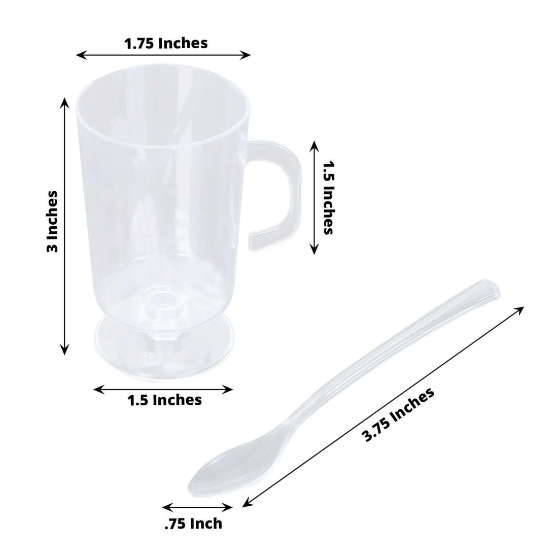 Plastic Mini Coffee Cups Clear 2oz | eFavormart