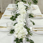 2 pk Artificial Hydrangea Garland 5.5ft Ivory | eFavormart