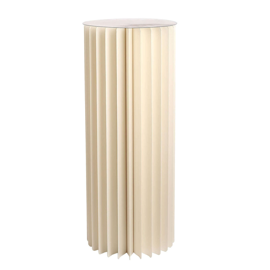 Ivory 40" Cylinder Pedestal Stand Display | eFavormart