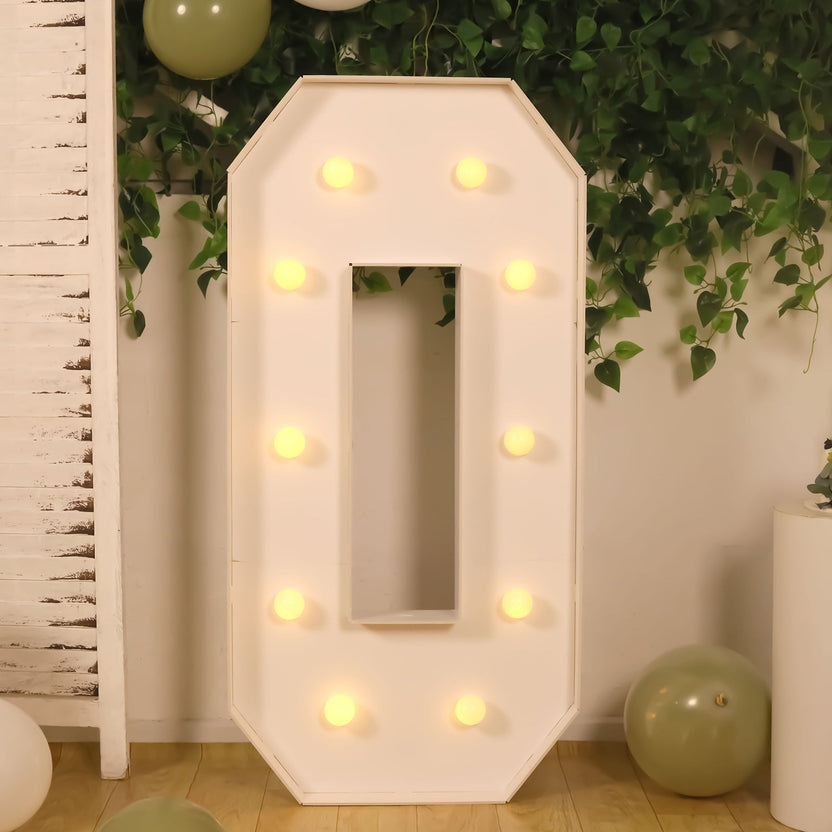 4ft White LED Marquee Letter "O" | eFavormart