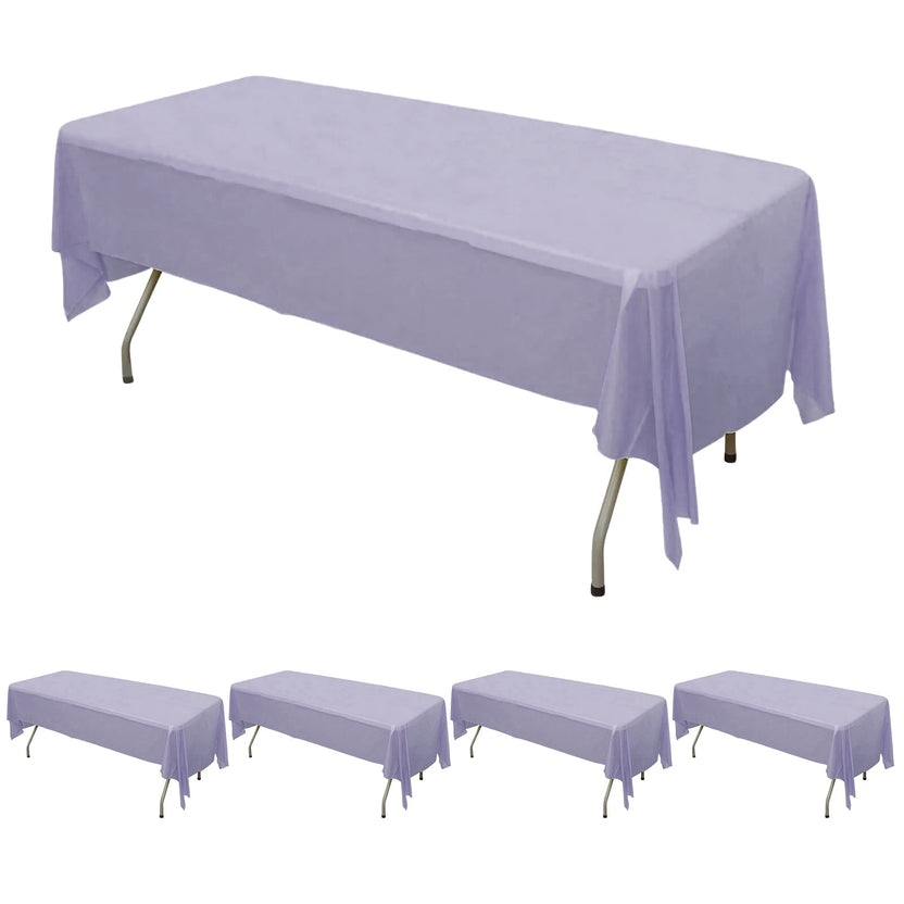Plastic Rectangle Table Covers 54"x108" Lavender | eFavormart
