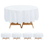 Plastic Round Table Covers 84" White | eFavormart