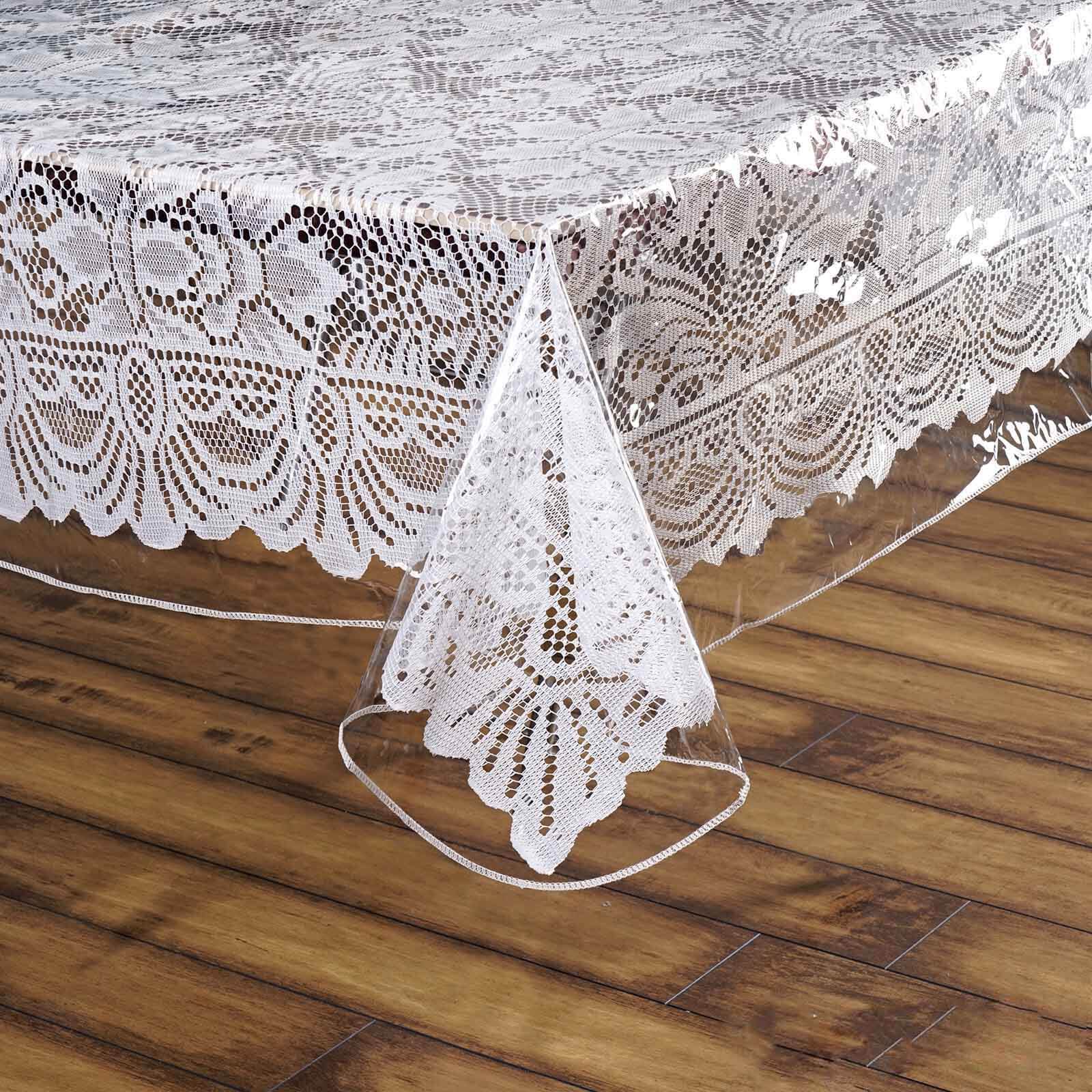Vinyl Rectangle Tablecloth 60"x90" Clear | eFavormart