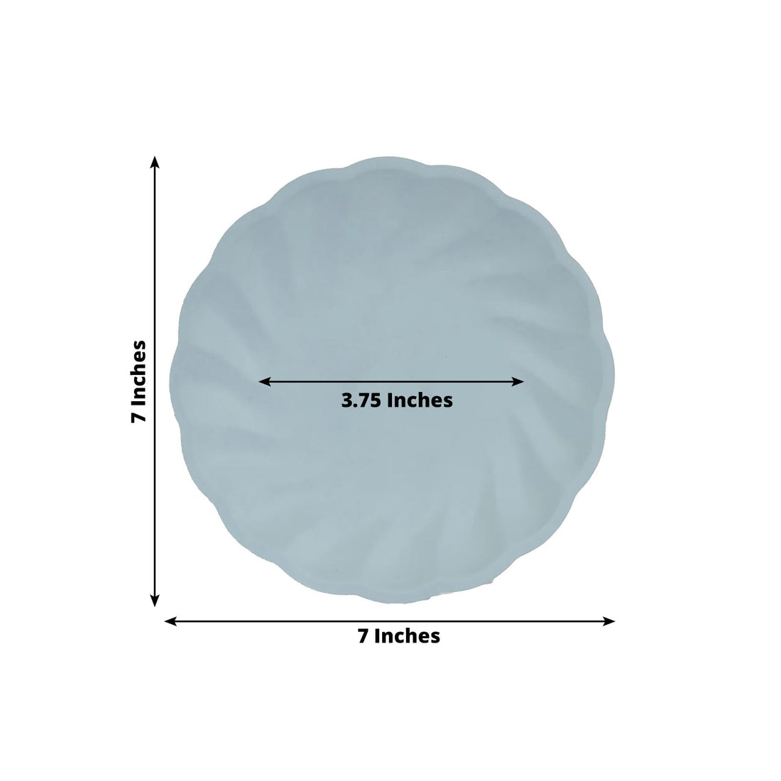 20 Pack Compostable Dessert Plates Light Blue 7" Bamboo | eFavormart