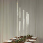 9-Arm Clear Acrylic Candelabra with Square Base 4ft | eFavormart