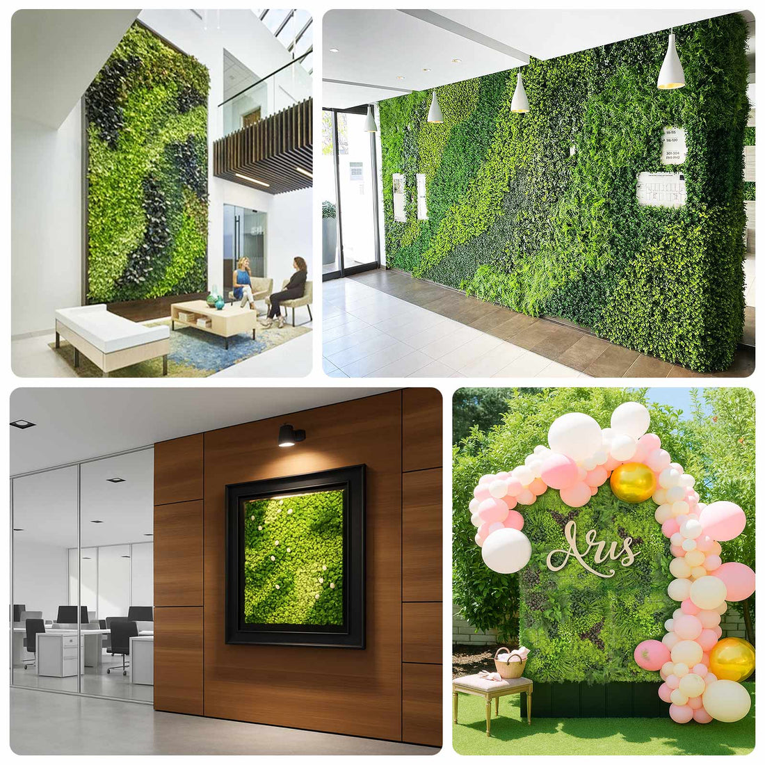 Artificial Grass Wall Panels UV-Protected | eFavormart
