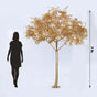 7ft Metallic Gold Faux Leaf Trees | eFavormart