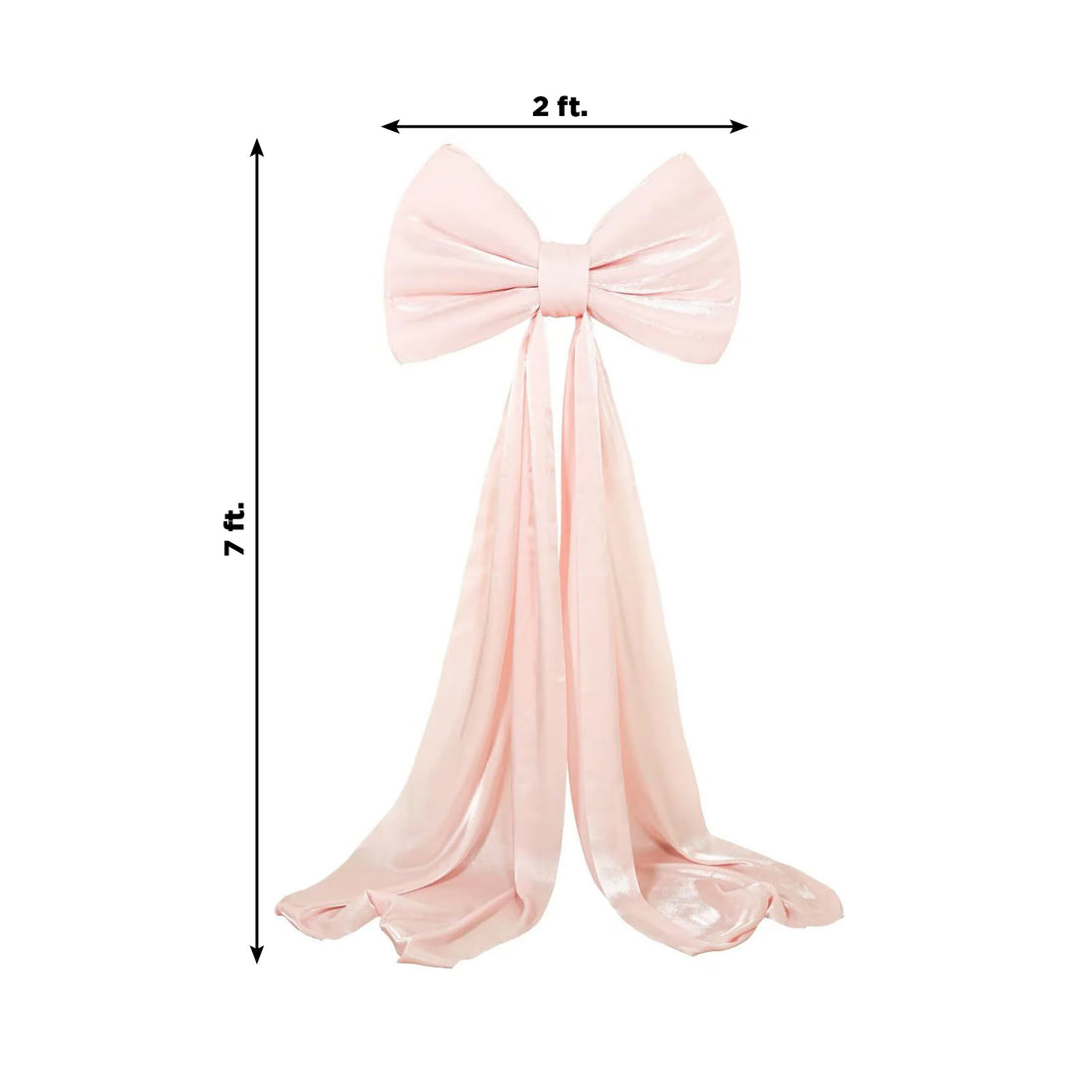 7ft Giant Bow Tie Décor for Events Blush | eFavormart