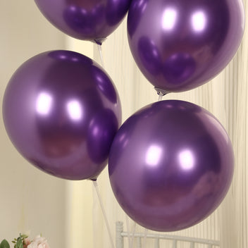 Metallic Purple Biodegradable Latex Balloons 12" | eFavormart