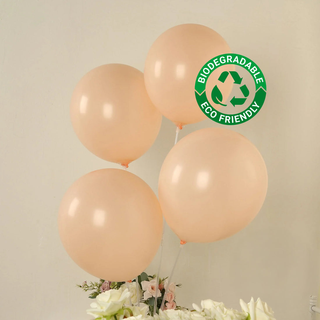 12" Pastel Blush Biodegradable Balloons | eFavormart