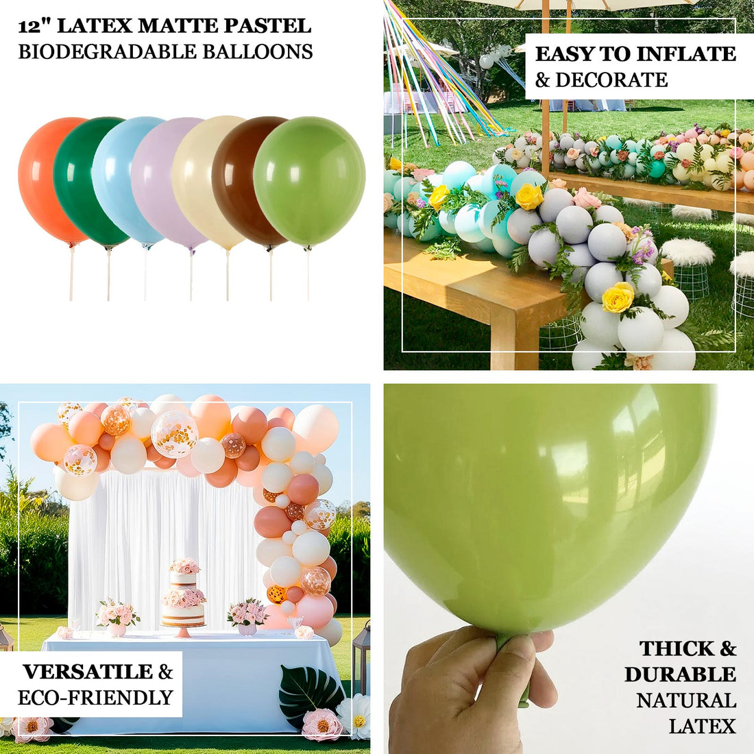 12" Pastel Blush Biodegradable Balloons | eFavormart