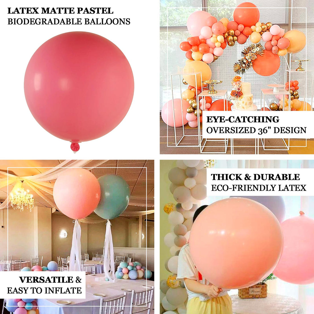 36" Pink Biodegradable Balloon | eFavormart