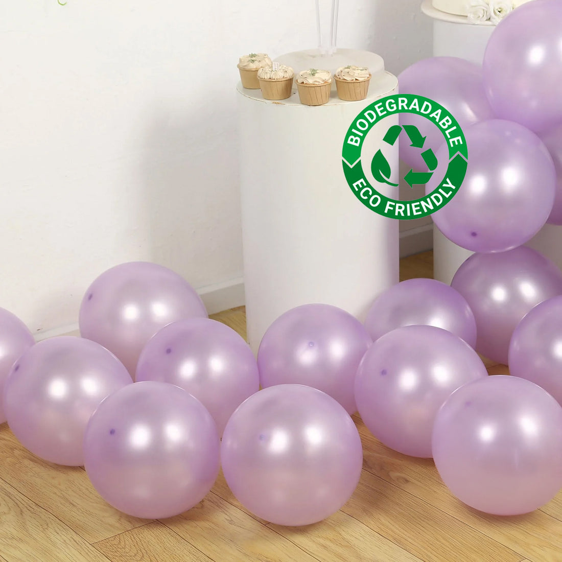 Pearl Lavender Biodegradable Balloons 12" | eFavormart