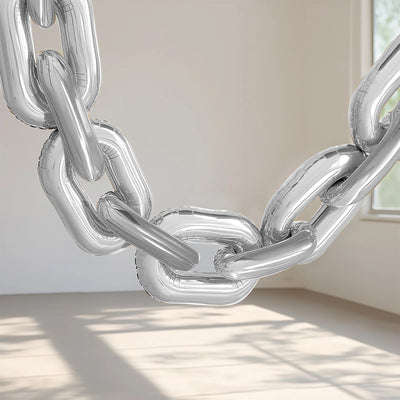 30 Pack 24" Chain Foil Party Balloons Silver | eFavormart
