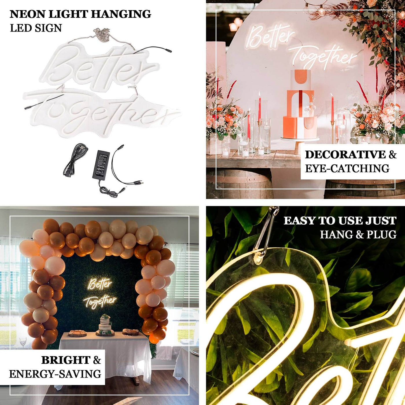 32" Better Together LED Neon Light Sign | eFavormart.com
