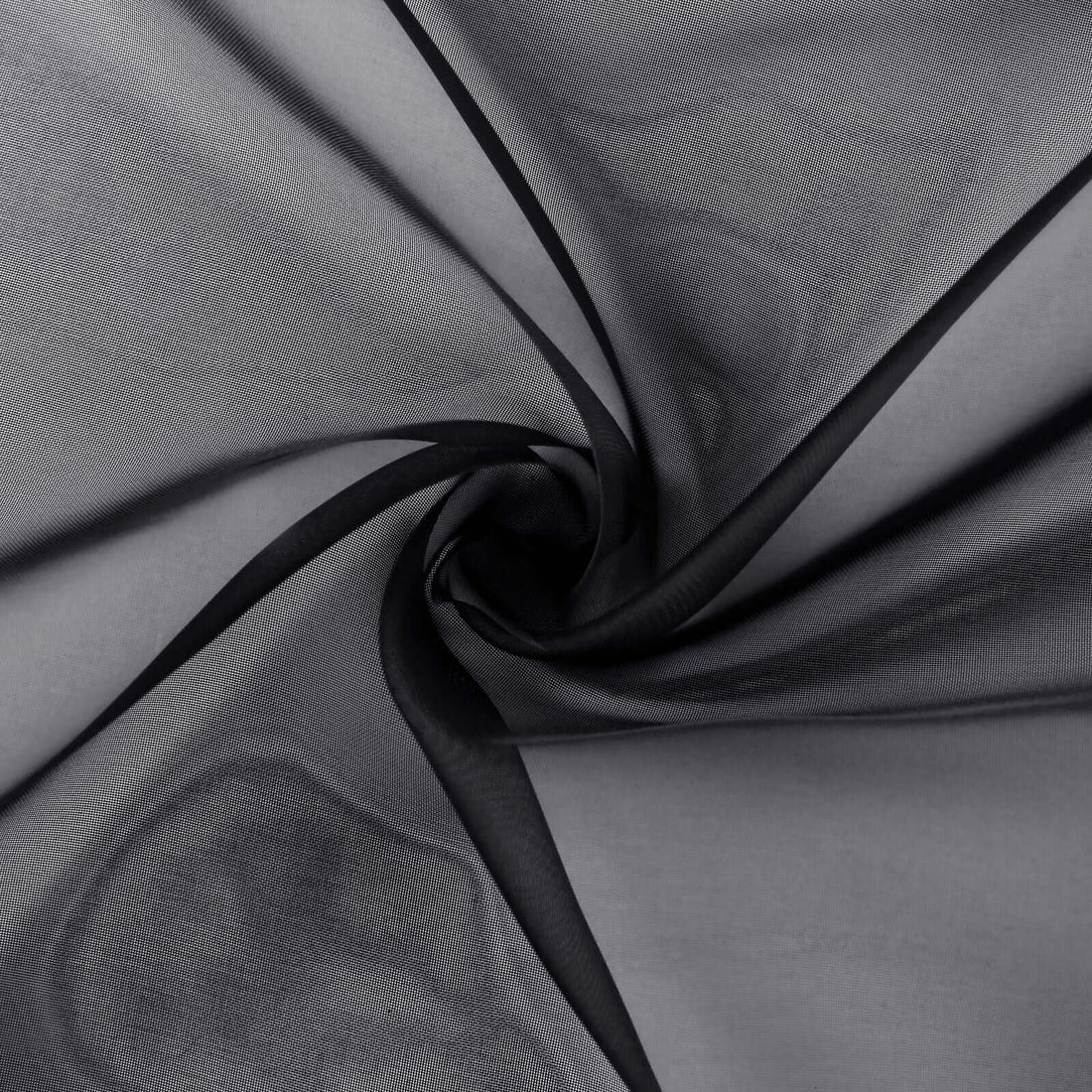 5ftx14ft Premium Black Chiffon Ceiling Drape Curtain | eFavormart