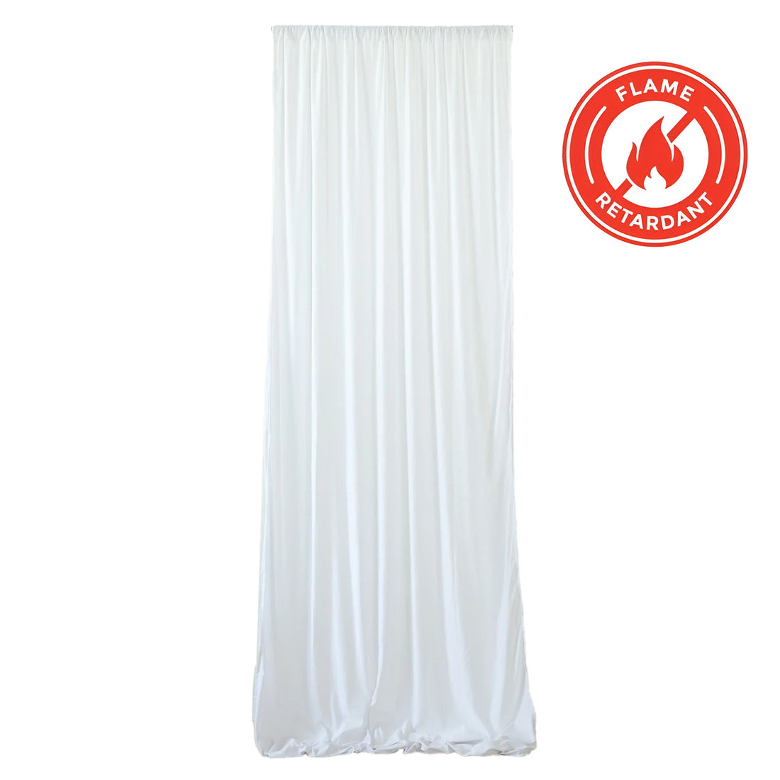 5ftx20ft White Scuba Polyester Curtain Draping | eFavormart