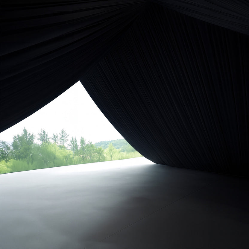 Stretch Spandex Tent Ceiling Drapes 25x36ft Black | eFavormart