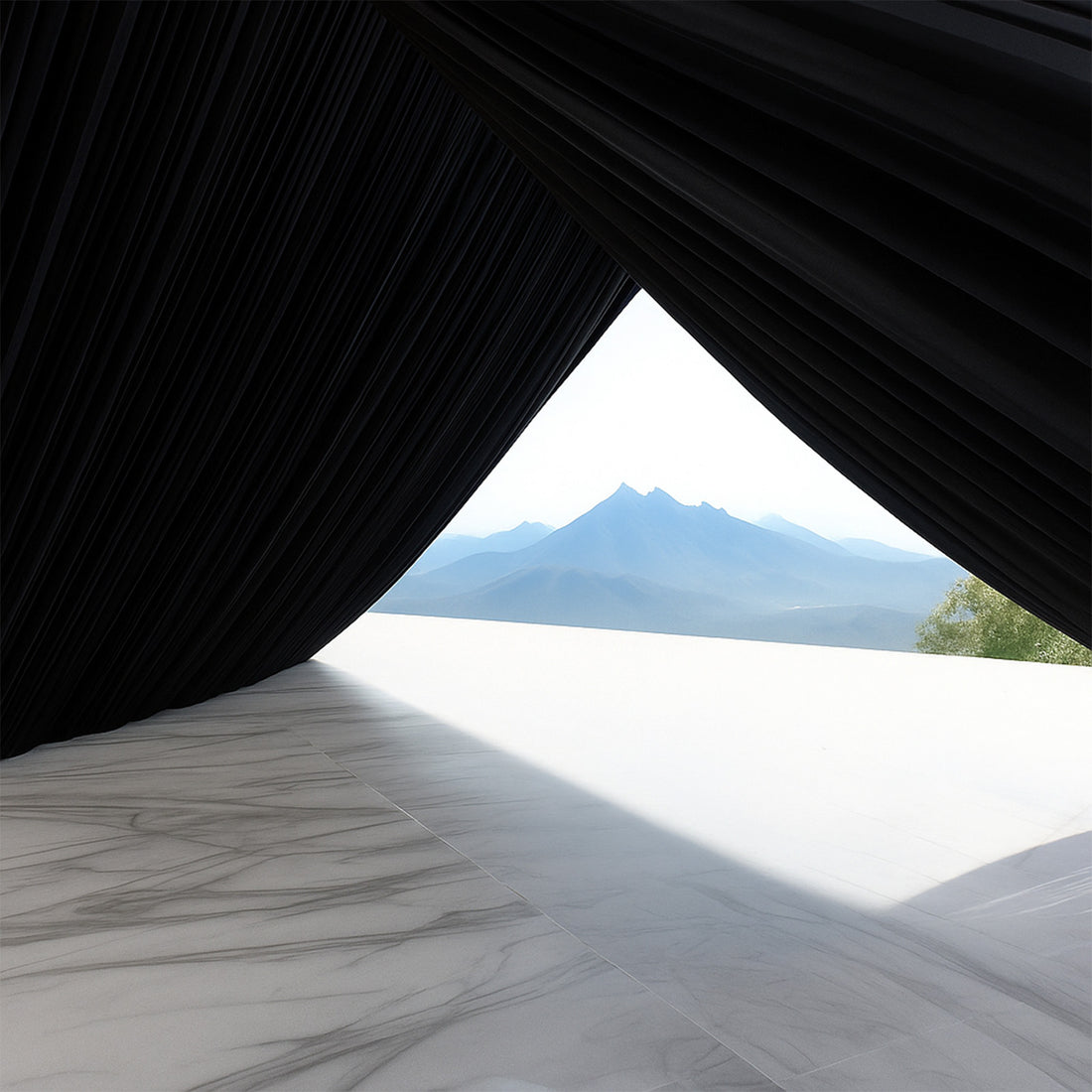 Stretch Spandex Tent Ceiling Drapes 25x36ft Black | eFavormart