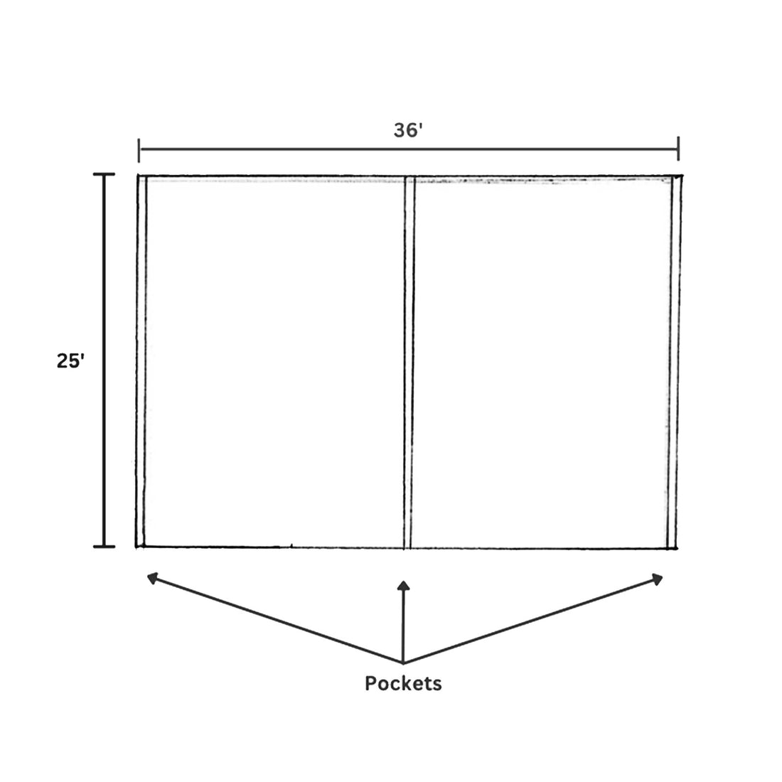 Stretch Spandex Tent Ceiling Drape 25x36ft White | eFavormart