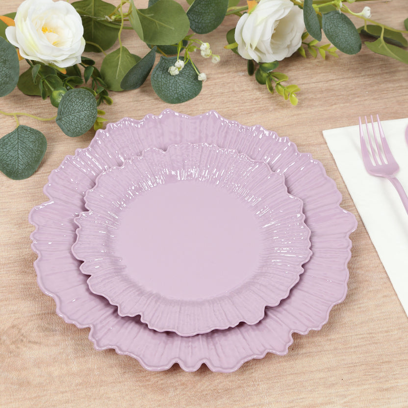 20-Pack Lavender Reef Design Plastic Plates 7" | eFavormart