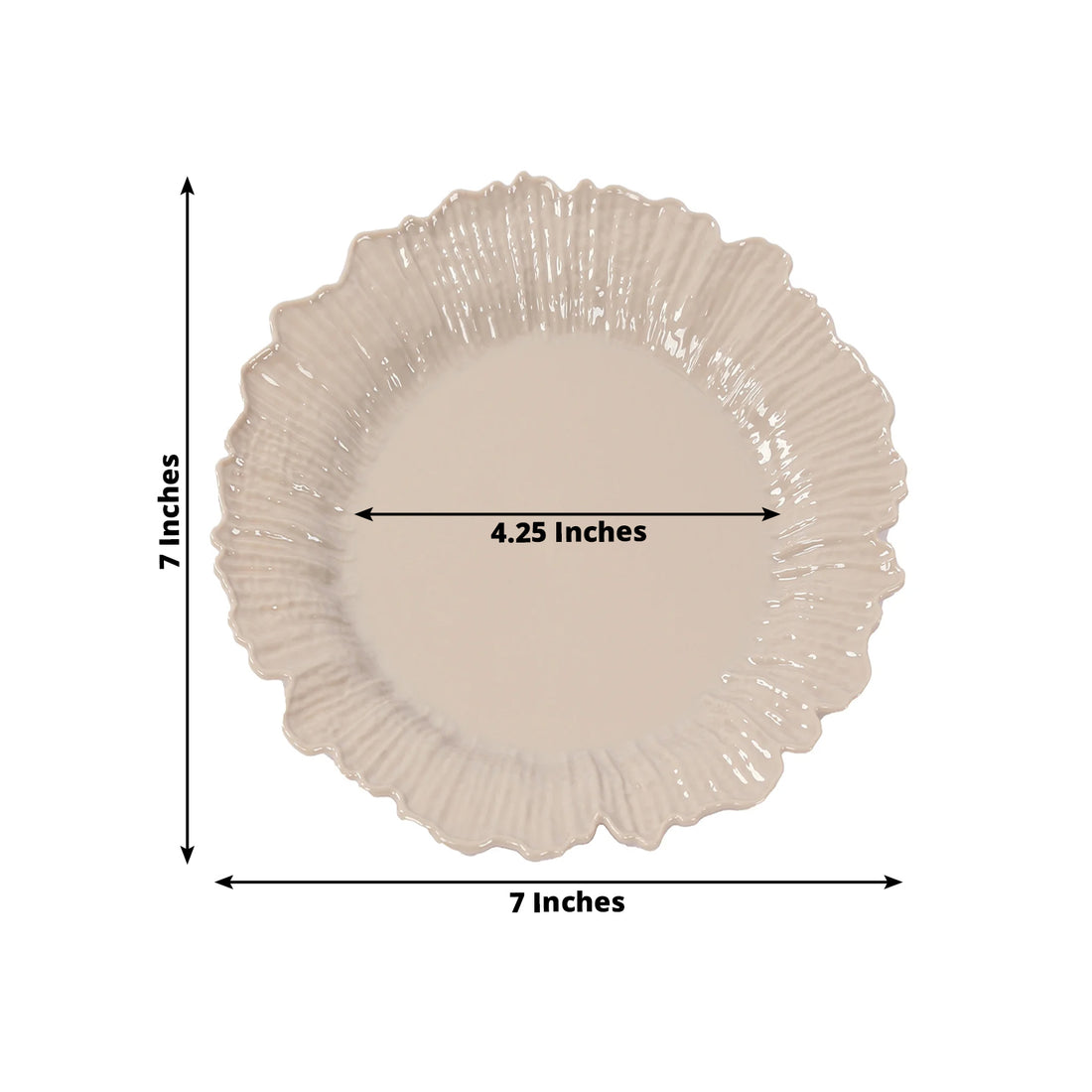 20-Pack Taupe Reef Design Plastic Plates 7" | eFavormart
