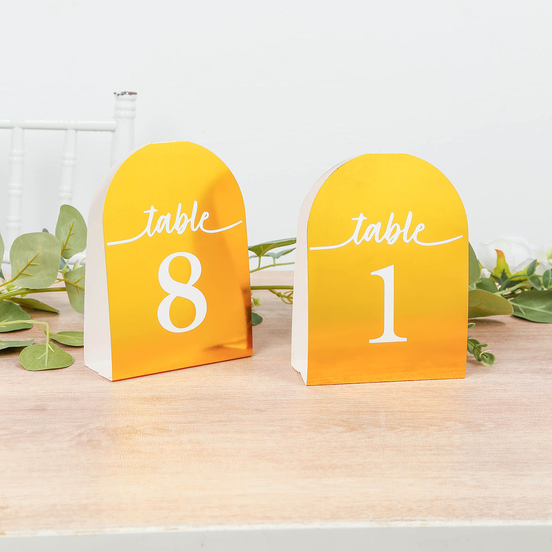 Disposable Table Numbers 25pk 7" Metallic Gold | eFavormart