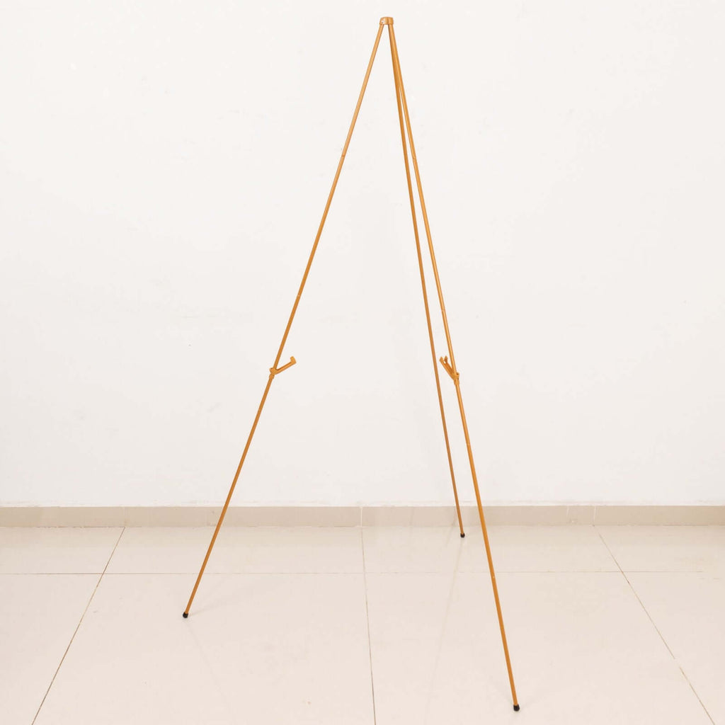 Gold Metal Sign Holder Easel Stand 65" | eFavormart.com