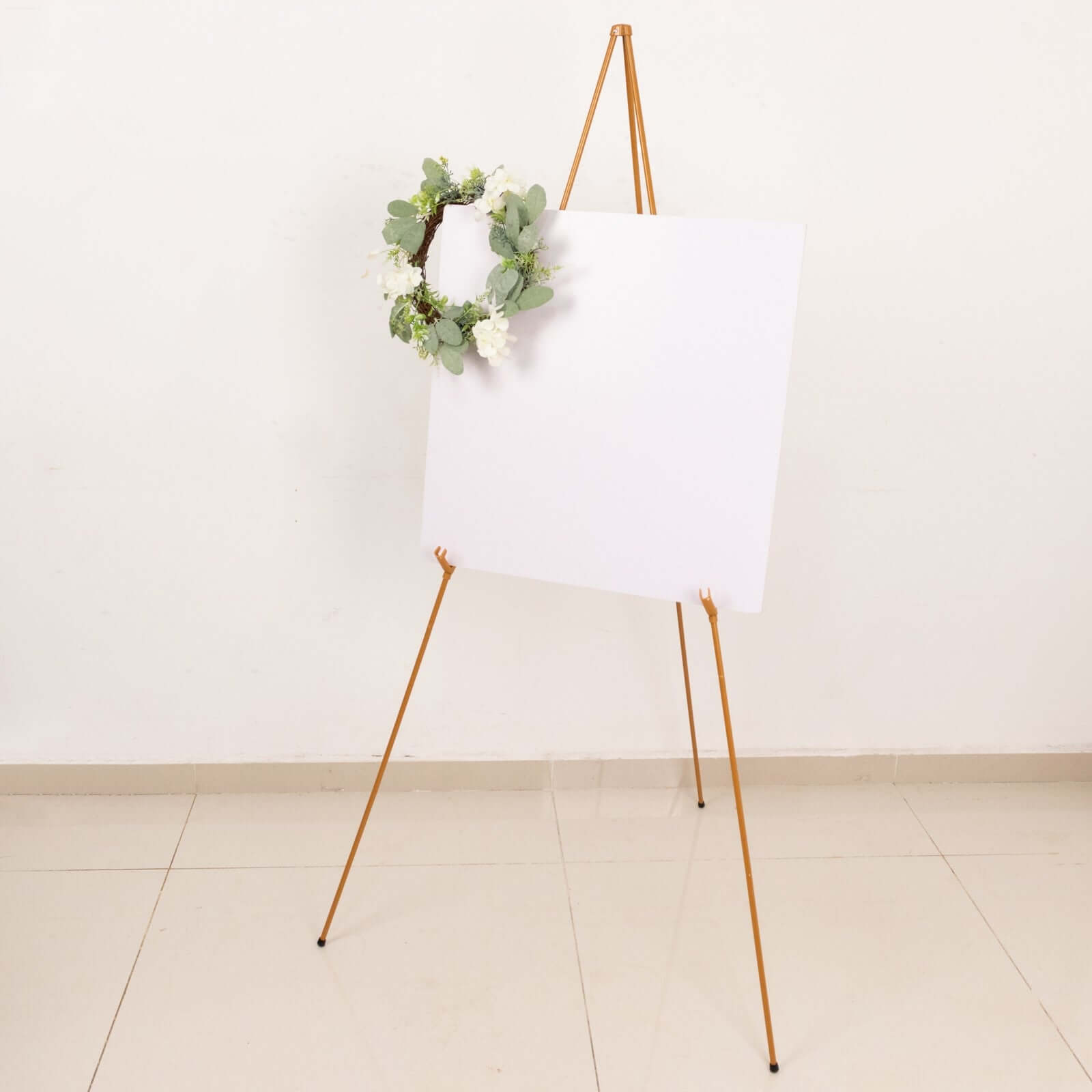Gold Metal Sign Holder Easel Stand 65" | eFavormart.com