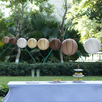 Natural Brown Paper Lantern Assorted Sizes | eFavormart
