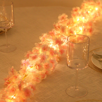 Cherry Blossom Garland String Lights Blush 6ft | eFavormart