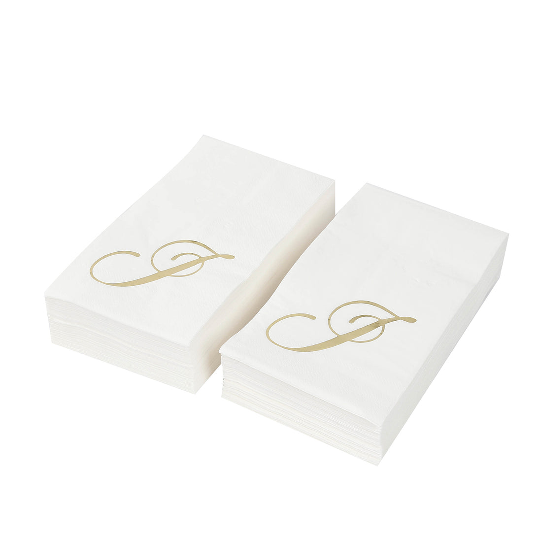 Paper Dinner Napkins Monogram "J" 100pk White | eFavormart