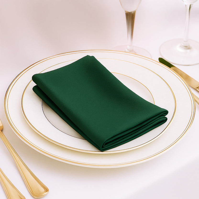 5pk Scuba Cloth Napkins 17"x17" Hunter Green | eFavormart