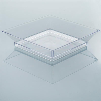 Clear Sleek Square Tapas Plates | eFavormart