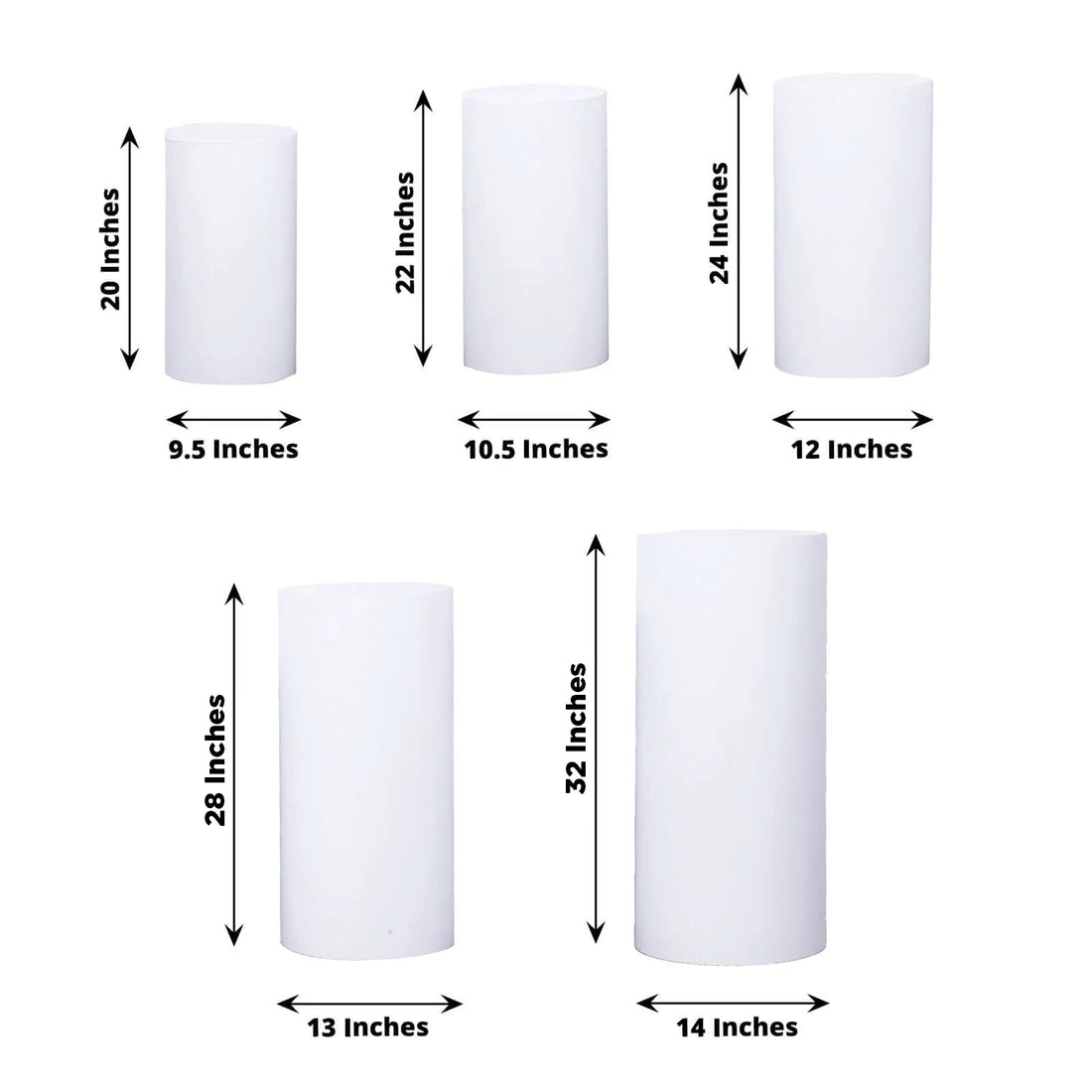 White Metal Cylinder Prop Pedestal Stands | eFavormart