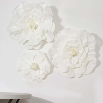 2-Pack 24" Large White Foam Craft Roses | eFavormart