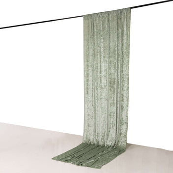 Sage Green Velvet Divider Backdrop Curtain | eFavormart