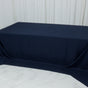 Polyester Rectangular Tablecloth 108"x156" Navy Blue | eFavormart