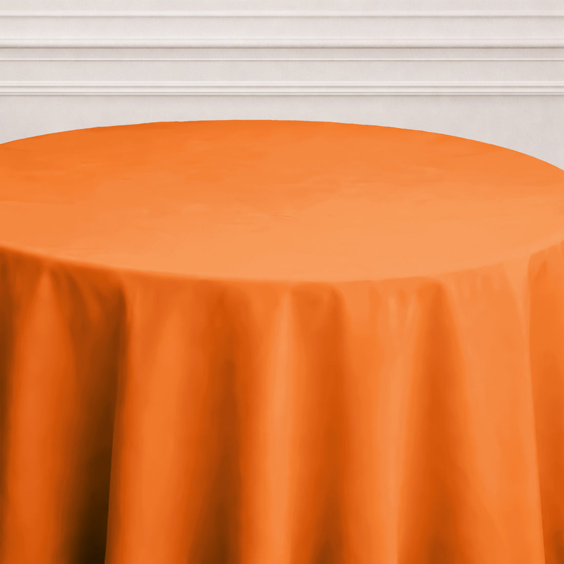 Polyester Round Tablecloth 120" Orange | eFavormart