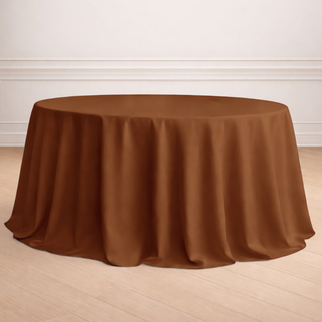 Polyester Tablecloth 132" Cinnamon Brown | eFavormart