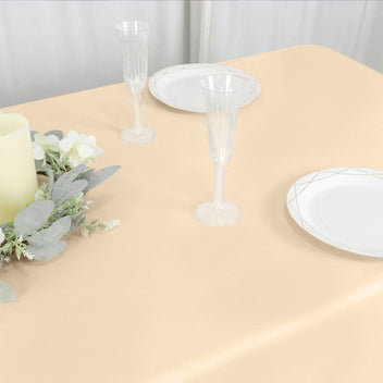 Polyester Tablecloth 54"x96" Beige | eFavormart