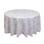 120" Lavender Lilac Toile Polyester Tablecloth | eFavormart