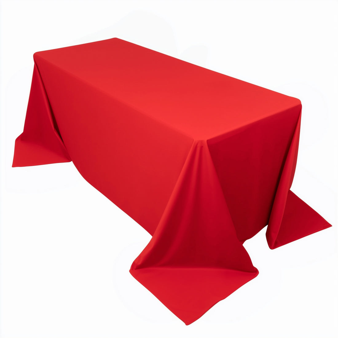 Scuba Rectangular Tablecloth 90"x132" Red | eFavormart
