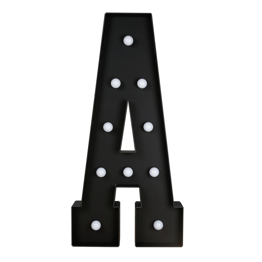 4ft Foam Board LED Letter A Marquee Black | eFavormart